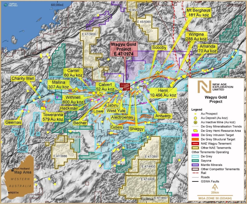 Pilbara Gold and Lithium Projects – Aus – New Age Exploration Limited
