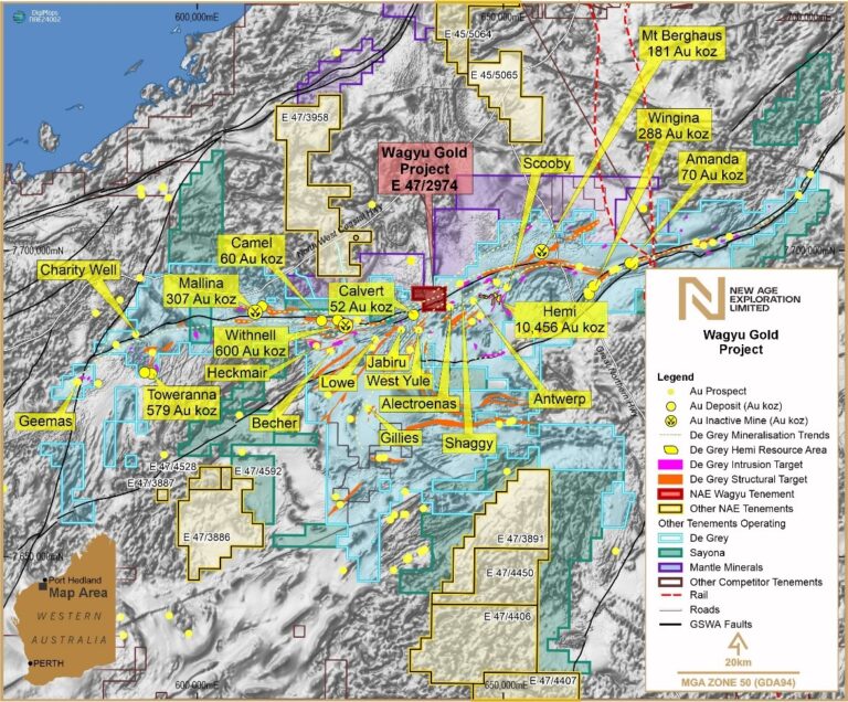 Pilbara Gold and Lithium Projects – Aus – New Age Exploration Limited
